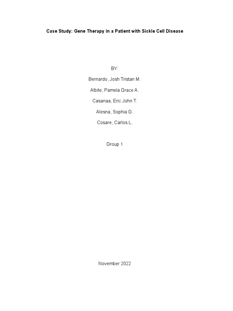 Gene Therapy-Case Study (STS) | PDF