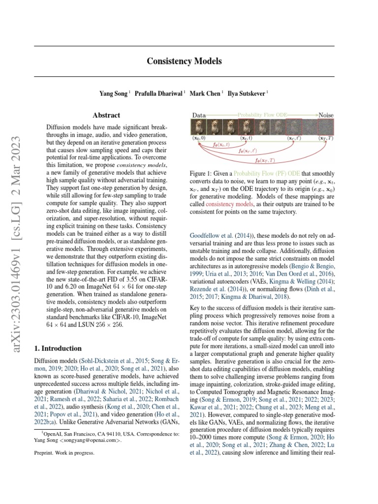 Consistency Models | PDF | Stochastic Differential Equation | Applied ...