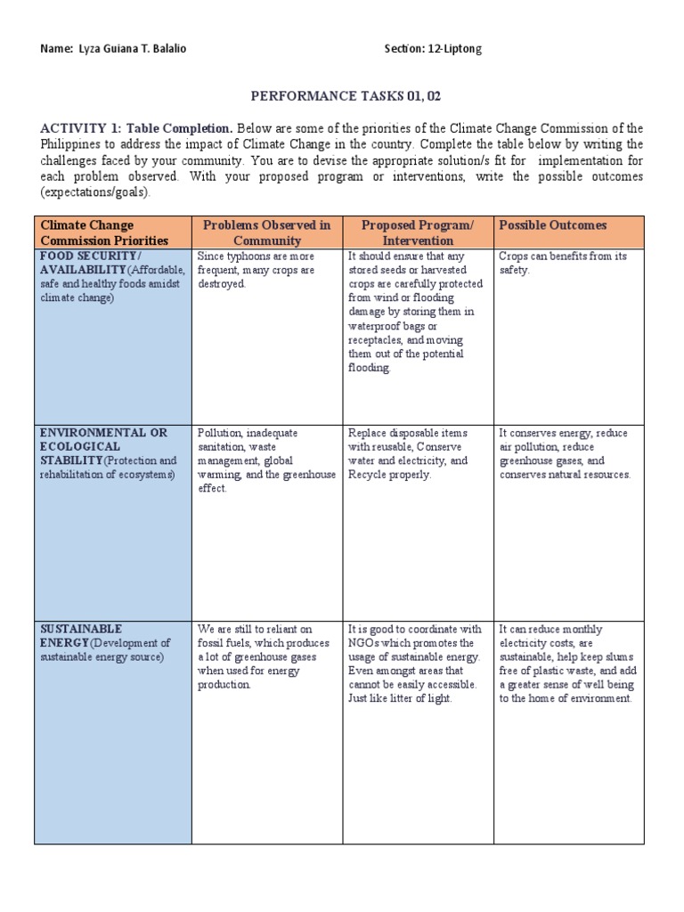Performance Tasks | PDF