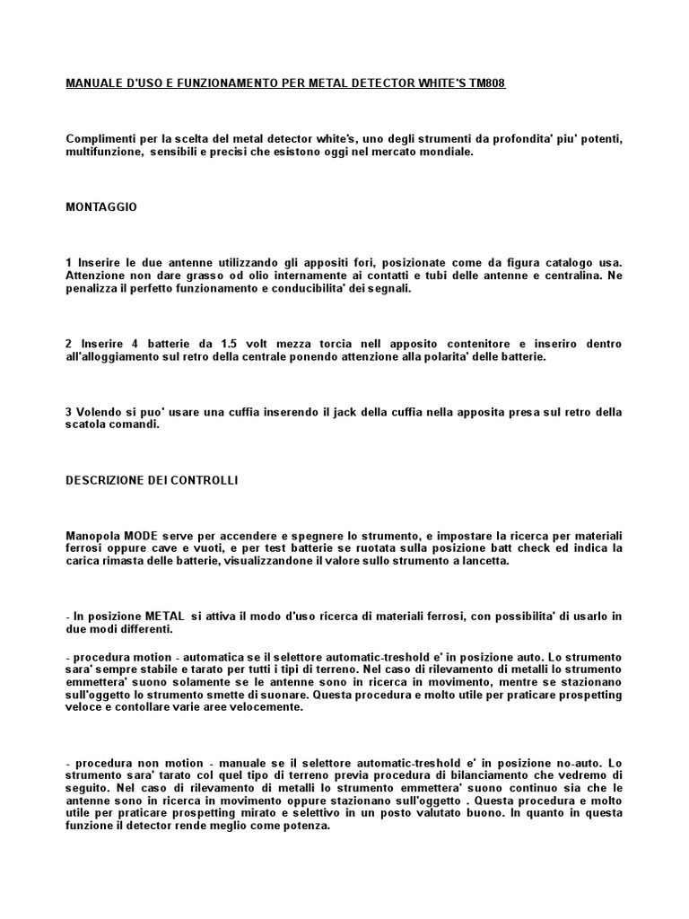 MANUALE-TM-808 | PDF