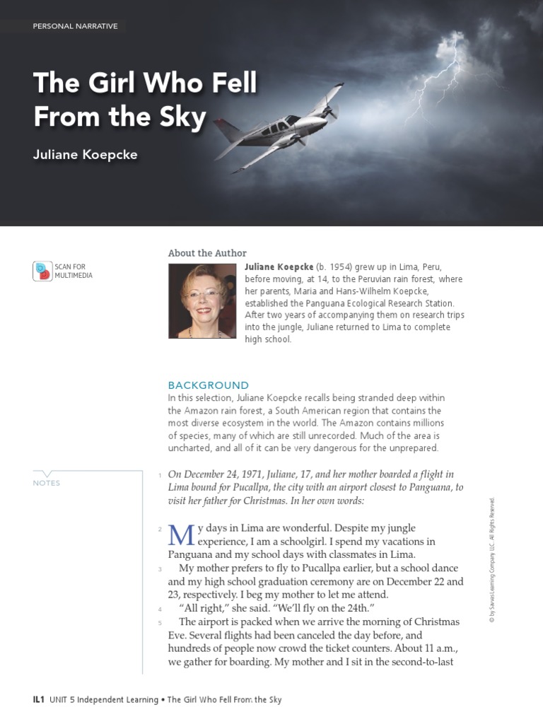 text the girl who fell from the sky | PDF