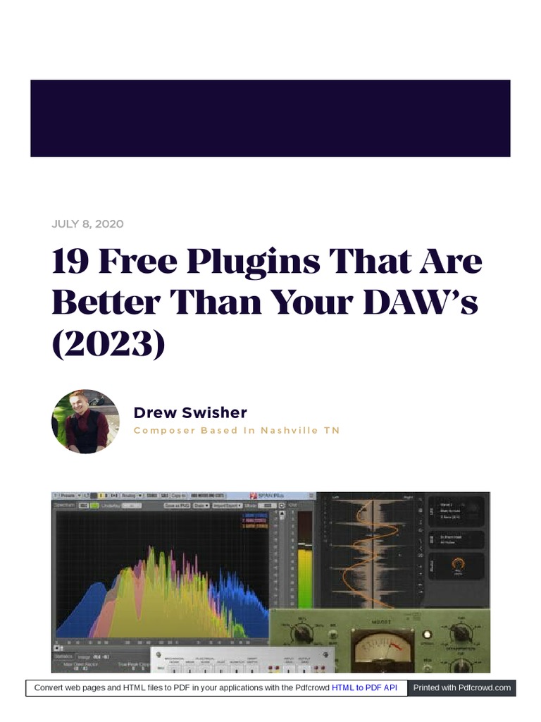 19 Free Plugins That Are Better Than Your DAW's (2023) | Download Free PDF | Equalization (Audio ...
