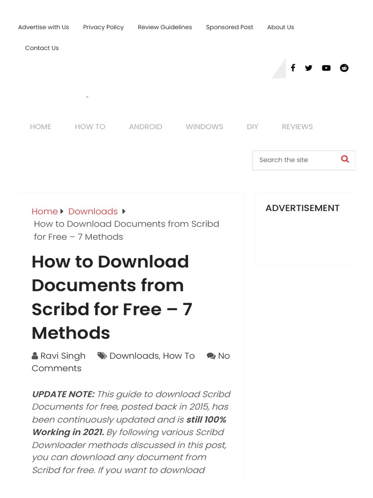 How To Download Documents From Scribd For Free - 7 Methods | PDF
