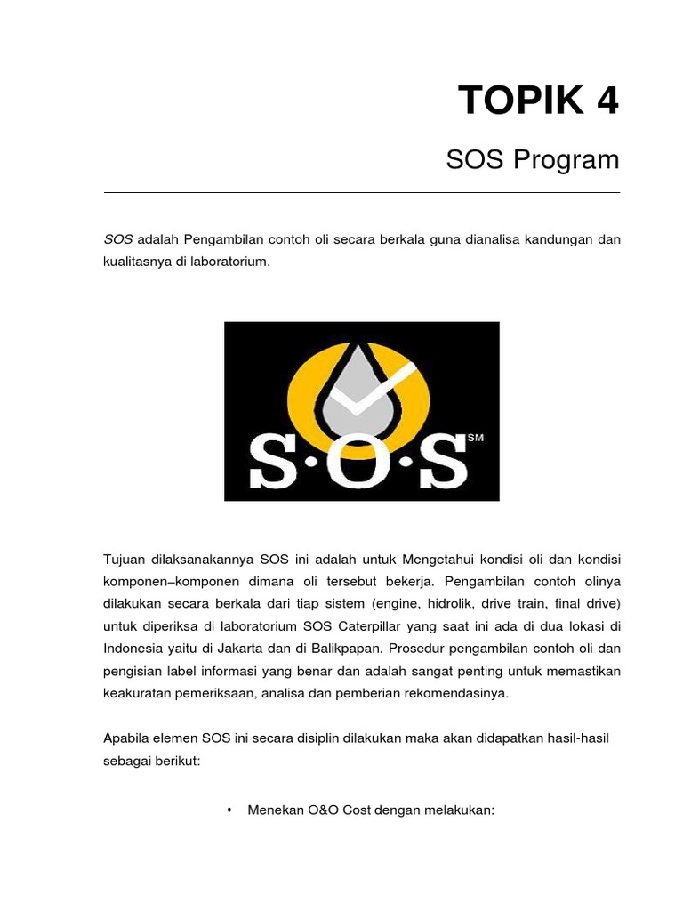 SOS INTERPRETASI, Topic 4, SOS Program | PDF