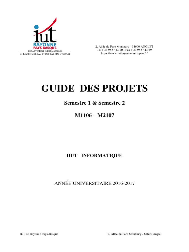 Guideprojetssem 1 Sem 2 | PDF | Application | Informatique