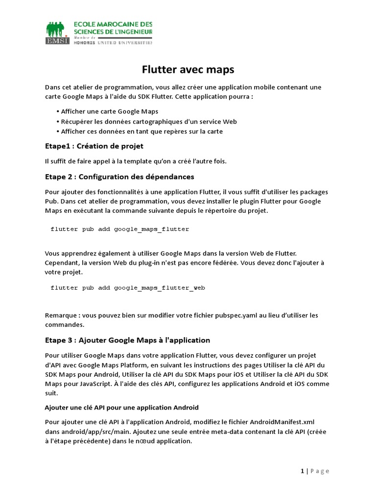 Flutter Avec Maps | PDF