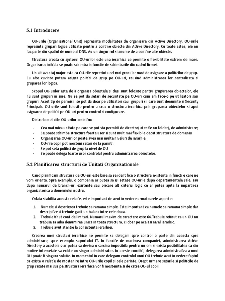 Cap5 Administrearea AD | PDF