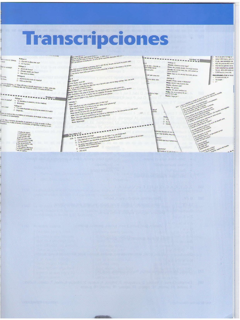 A1 Profesor - Transcripciones | PDF