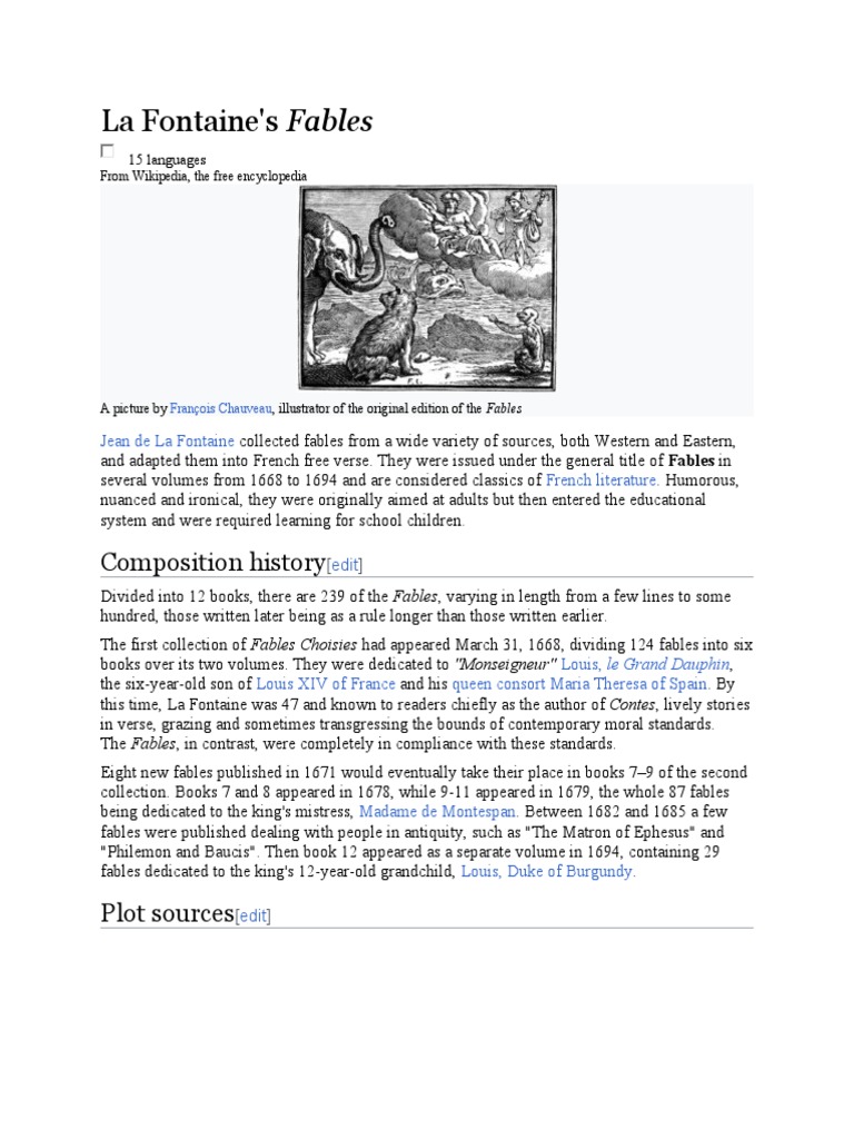 La Fontaine | PDF | La Fontaine's Fables | Allegory