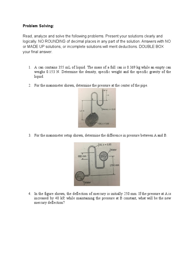 PROBLEMS_FLUIDS | PDF