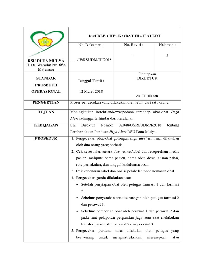 Sop Double Check | PDF