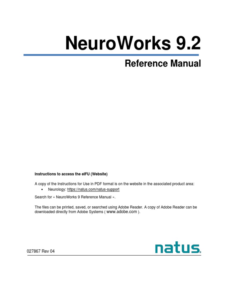 Rev 04 - NeuroWorks 9 Reference Manual - EN - AUG-2020 | PDF