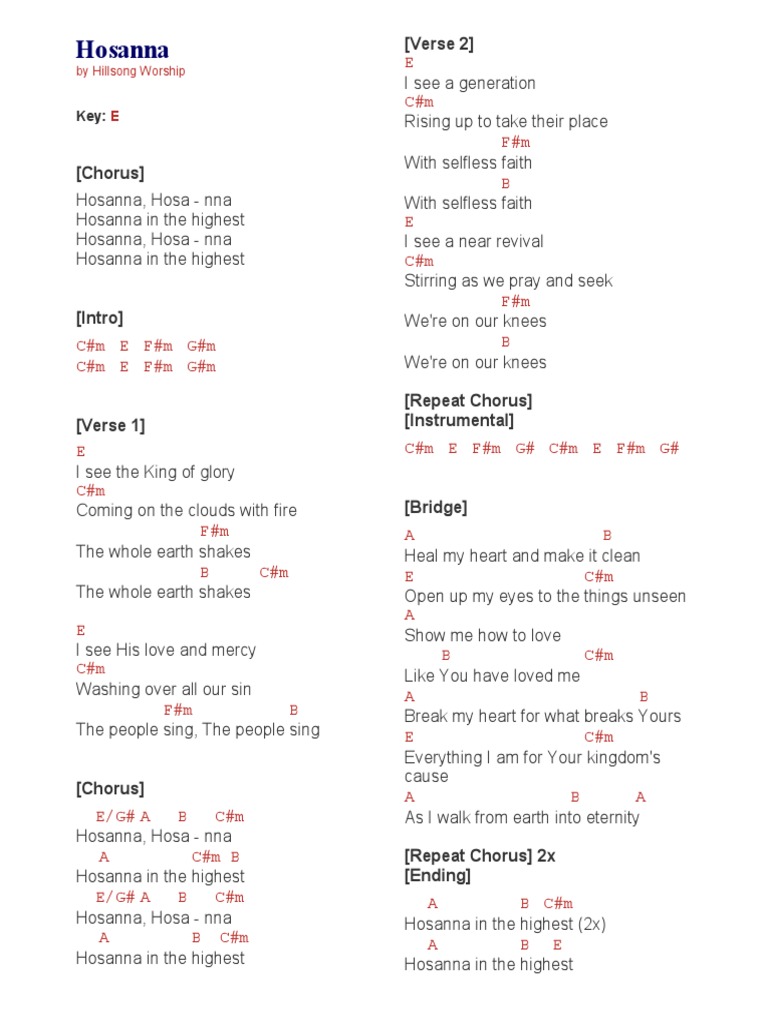 Hosanna | PDF