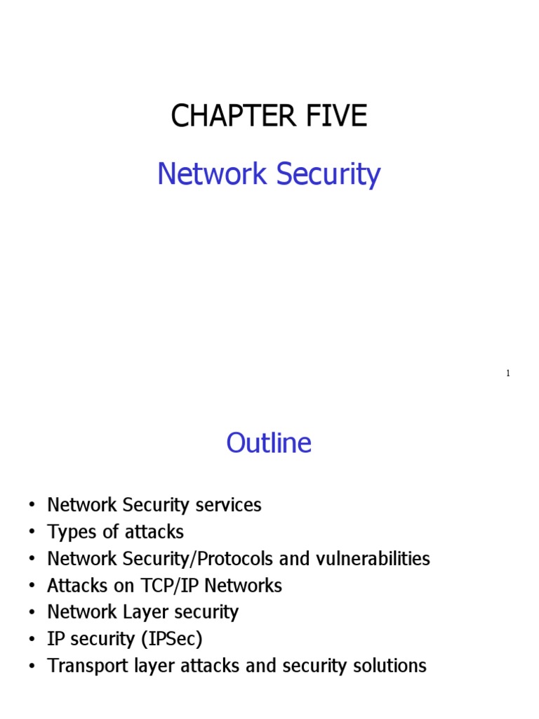 Chapter 5 Network Security | PDF | Transmission Control Protocol ...