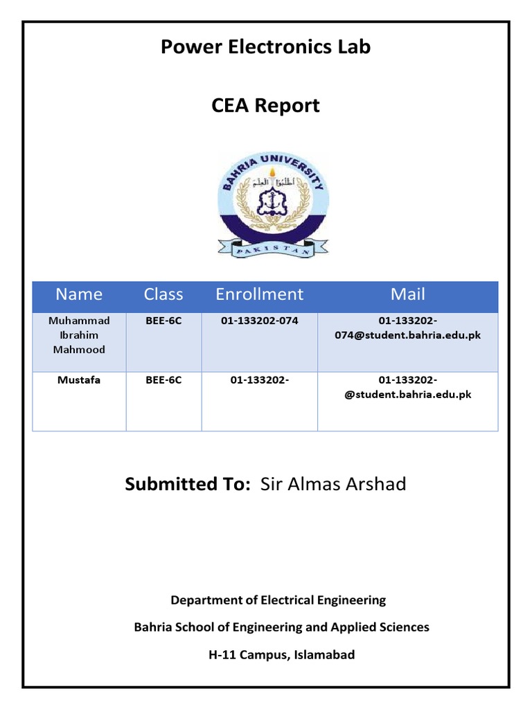 Power Electronics CEA Report | PDF | Power Supply | Power Inverter