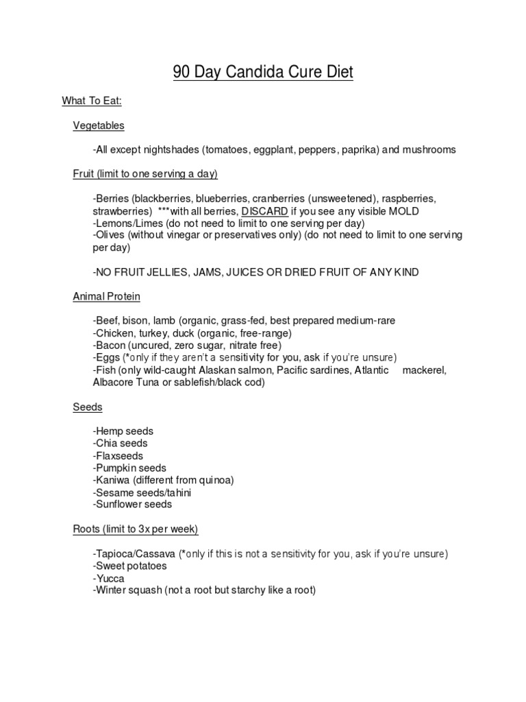 90-Day Candida Diet Plan | PDF