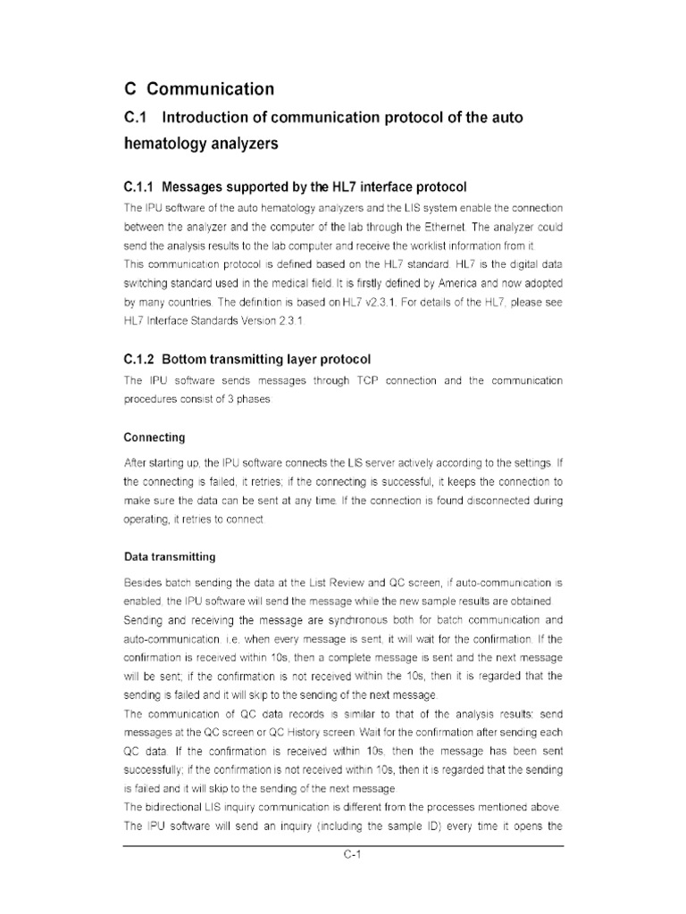 Mindray - BC-5380 LIS Communication | PDF