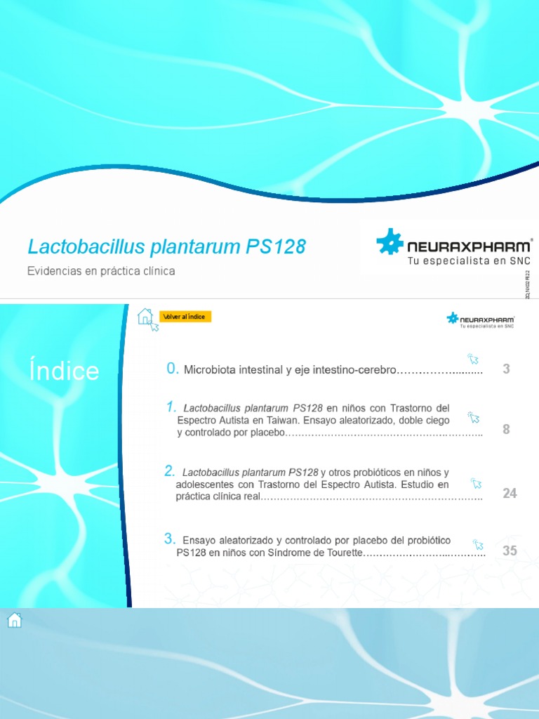 Evidencia Clínica Lactobacillus Plantarum PS128 | PDF | Síndrome de Tourette | Desorden ...