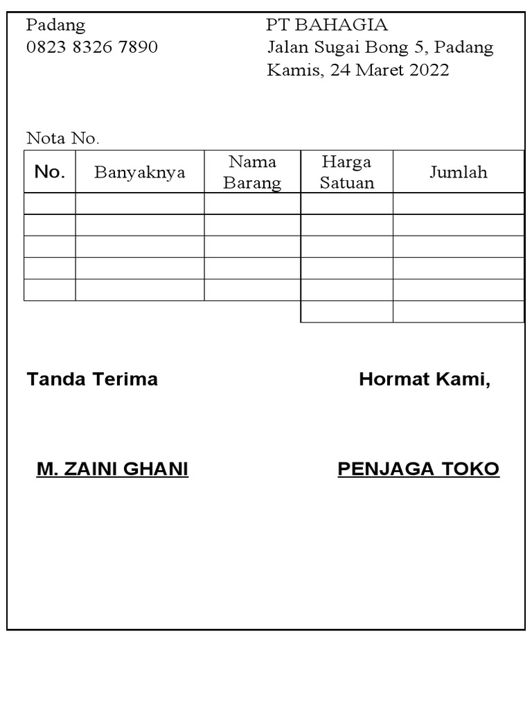 Contoh Nota | PDF