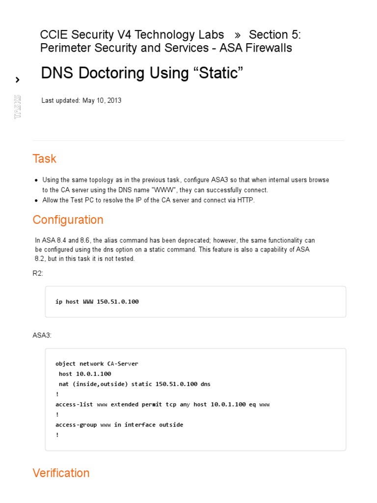 DNS Doctoring Using "Static" | PDF