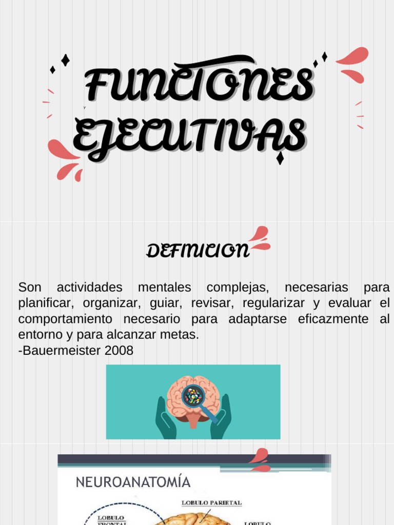 Funciones Ejecutivas | PDF | Memoria de trabajo | Memoria