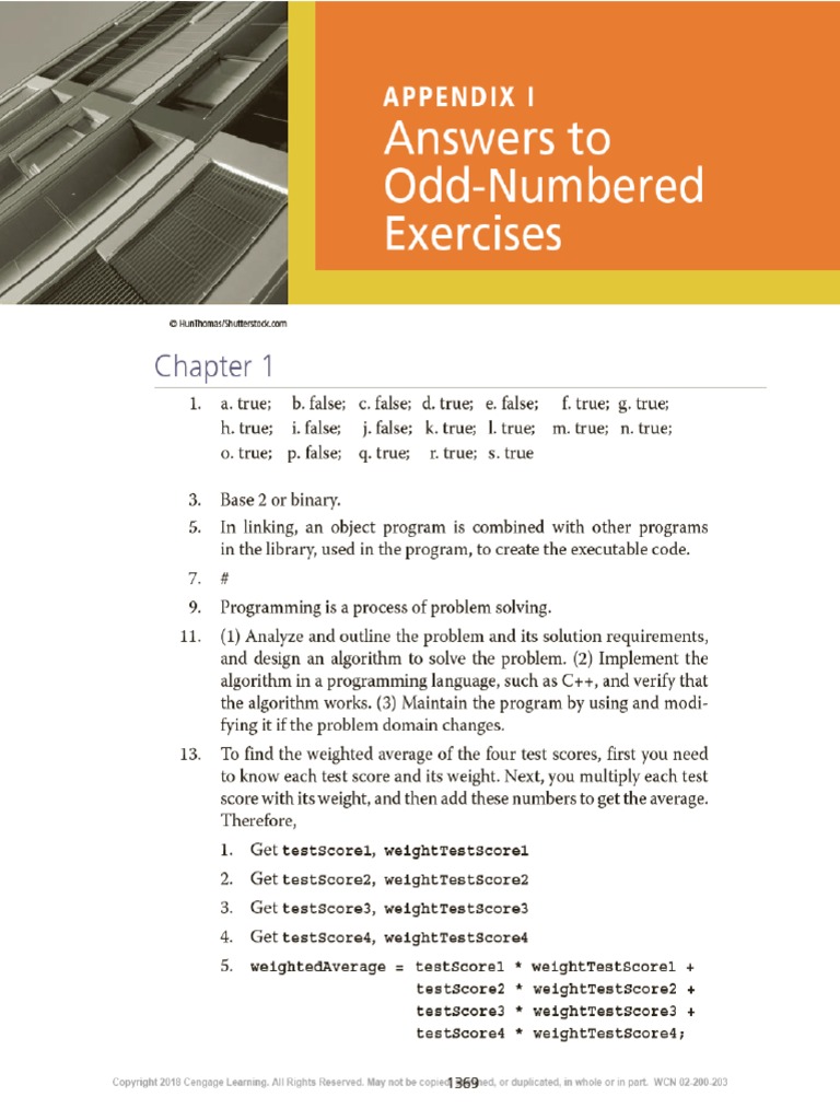 Solutions Odd Numbered Pdf Parameter Computer Programming Area