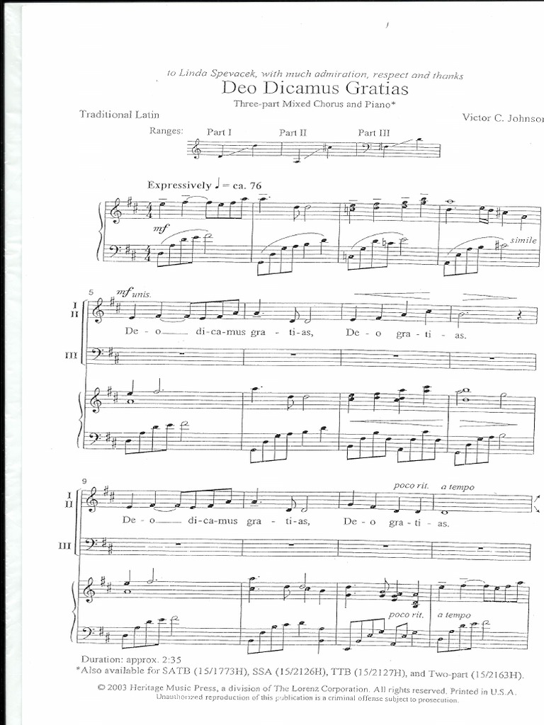 Deo Dicamus Gratias | PDF