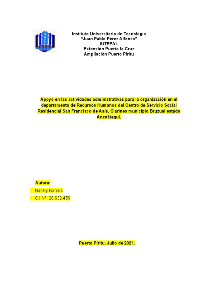 Informe Iutepal | PDF