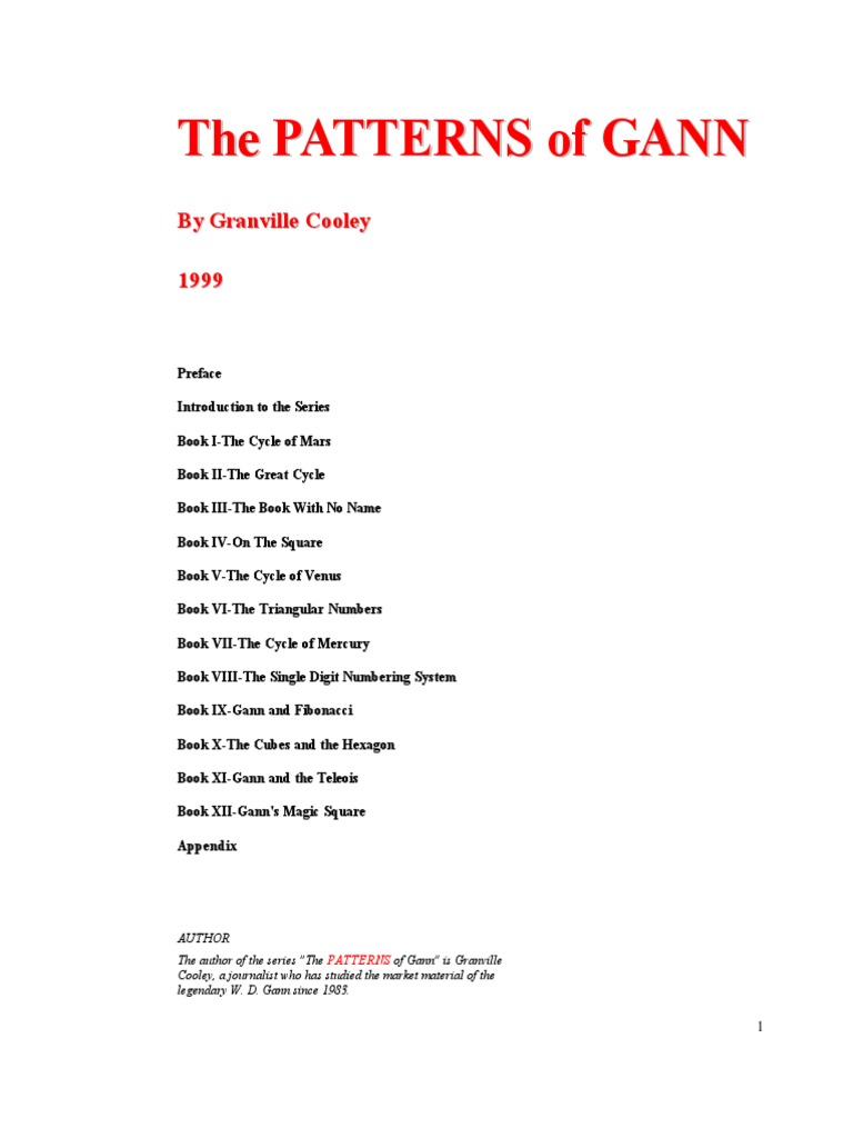 Cooley, Granville - The Patterns of Gann | PDF | Business