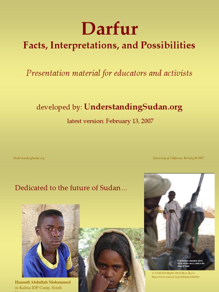 Darfur: Facts, Interpretations, and Possibilities | PDF | United ...