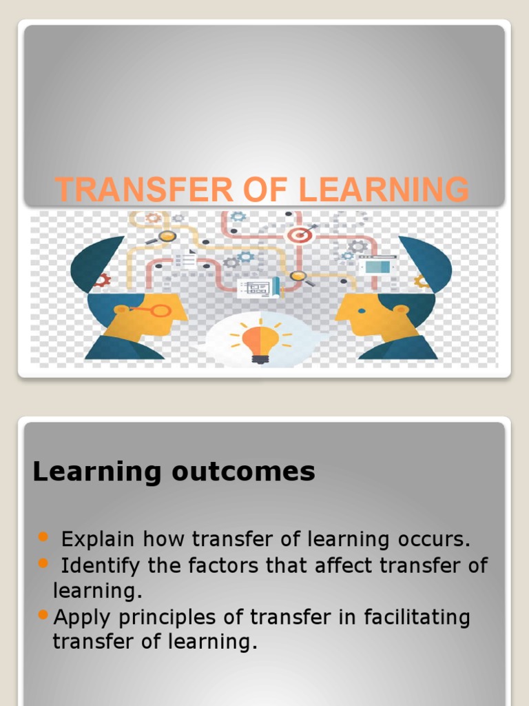 Transfer of Learning | PDF