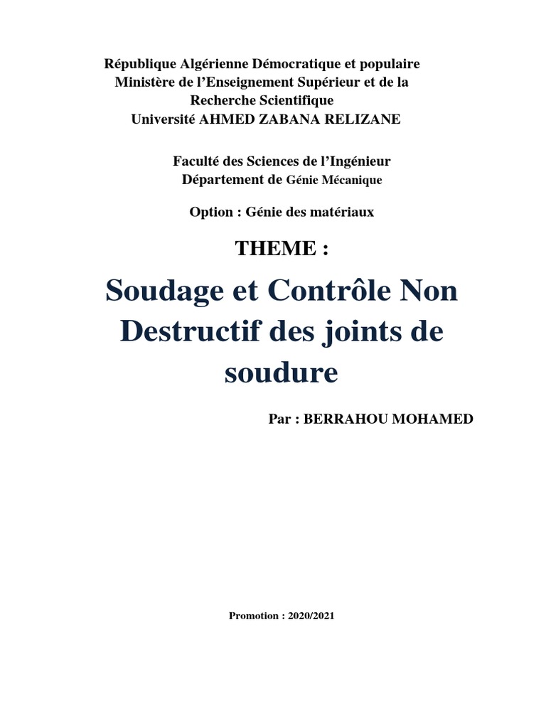 Soudage Et CND | PDF