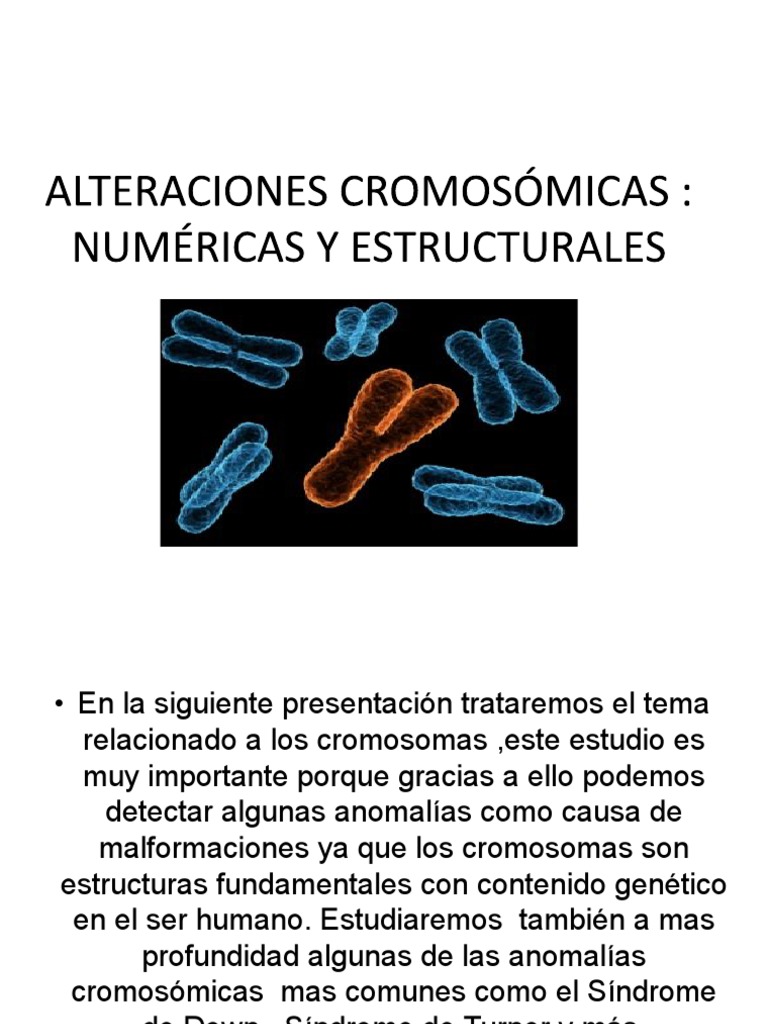 Alteraciones Cromosomicas 2 - 1 | PDF | Cromosoma | Nucleo celular