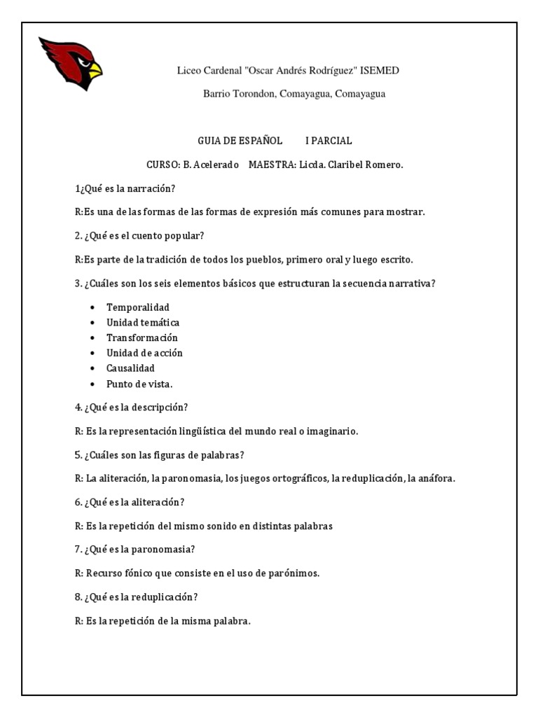 Guia de Español - BCH Acelerado | PDF