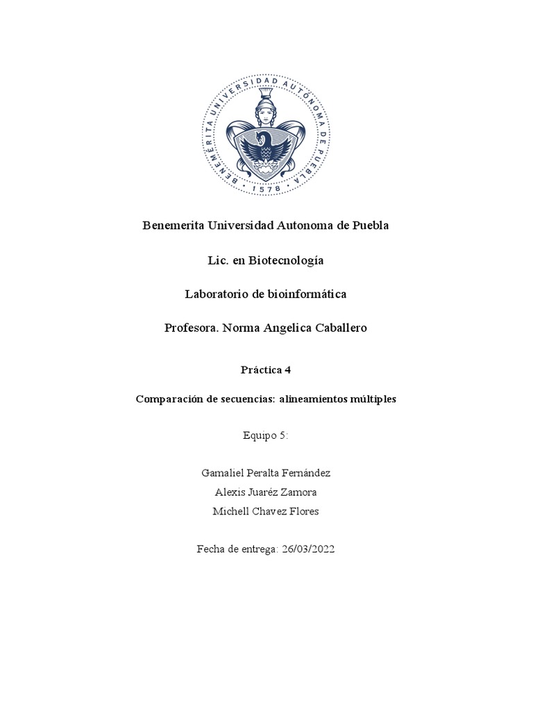 Práctica 5. Programacion de Una Secuencia Genetica | PDF