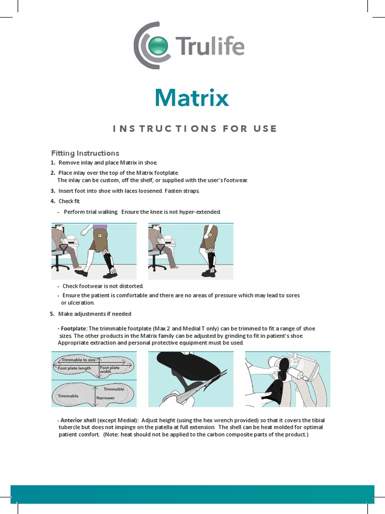 Matrix IFU | PDF | Shoe | Consumer Goods