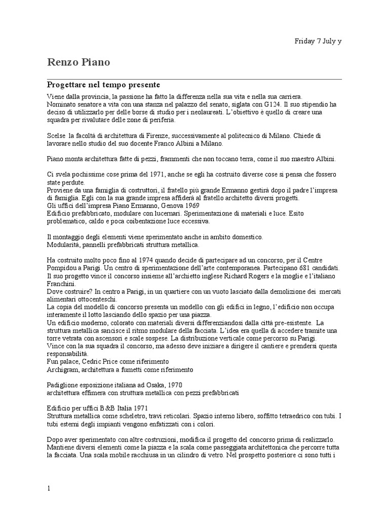 Renzo Piano | PDF