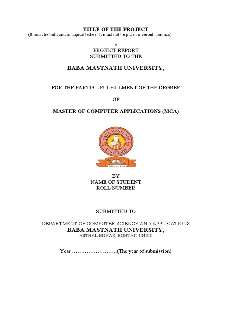 Project Report Format and Rules 26052022 | PDF | Technology & Engineering