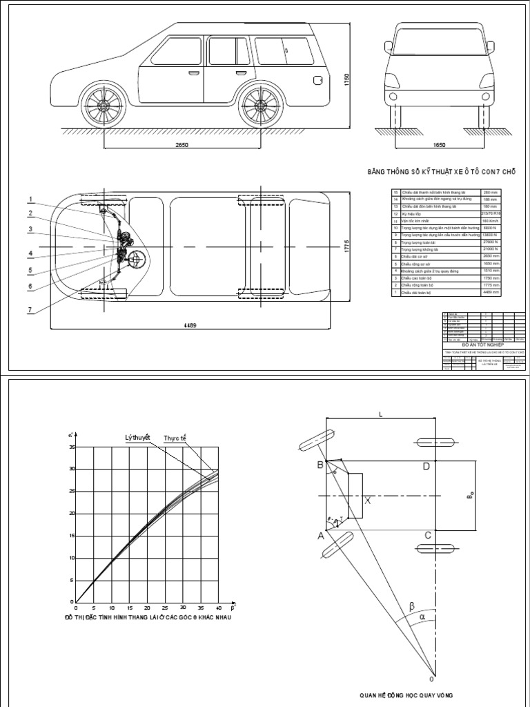 (123doc) Ban Ve Cad Do An Thiet Ke He Thong Lai Xe Con 7 Cho Co File Cad | PDF