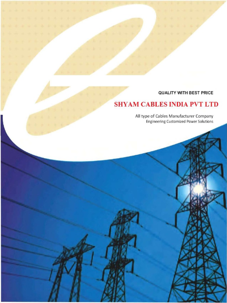 Shyam cables Products price catalogue PDF | PDF