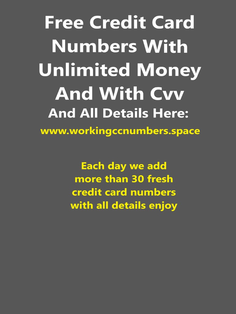 Valid Credit Card Numbers | PDF