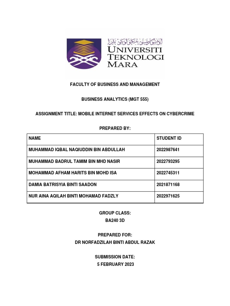 Contoh Full Report mgt555 | PDF