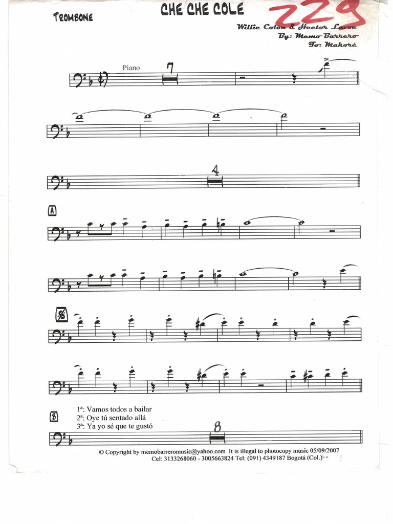 Che Che Cole Trombone | PDF