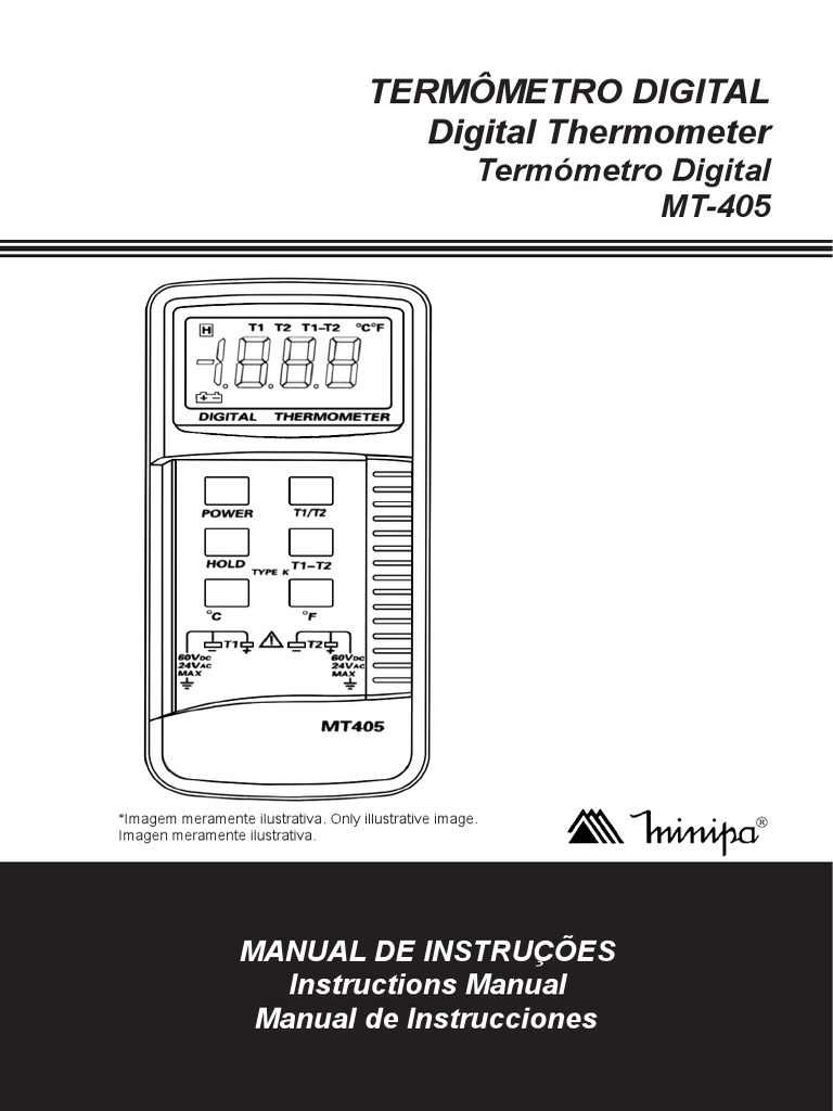 Termômetro Digital Minipa MT-405 | PDF | Termopar | Celsius