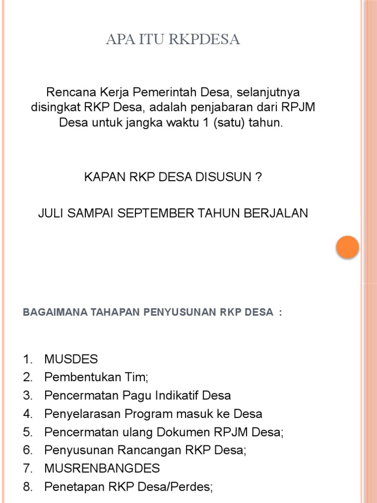Materi RKPDesa | PDF