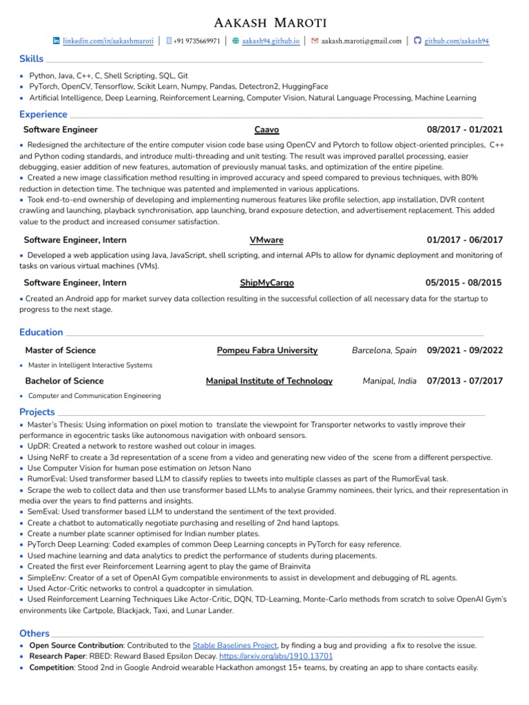 Aakash Maroti Resume NSU | PDF | Web Application | Computer Vision