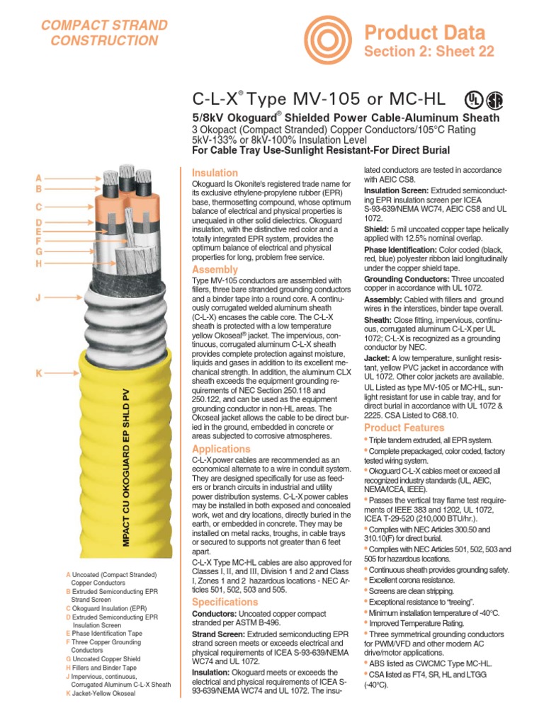 C-L-X Type MV-105 or MC-HL: Product Data | PDF