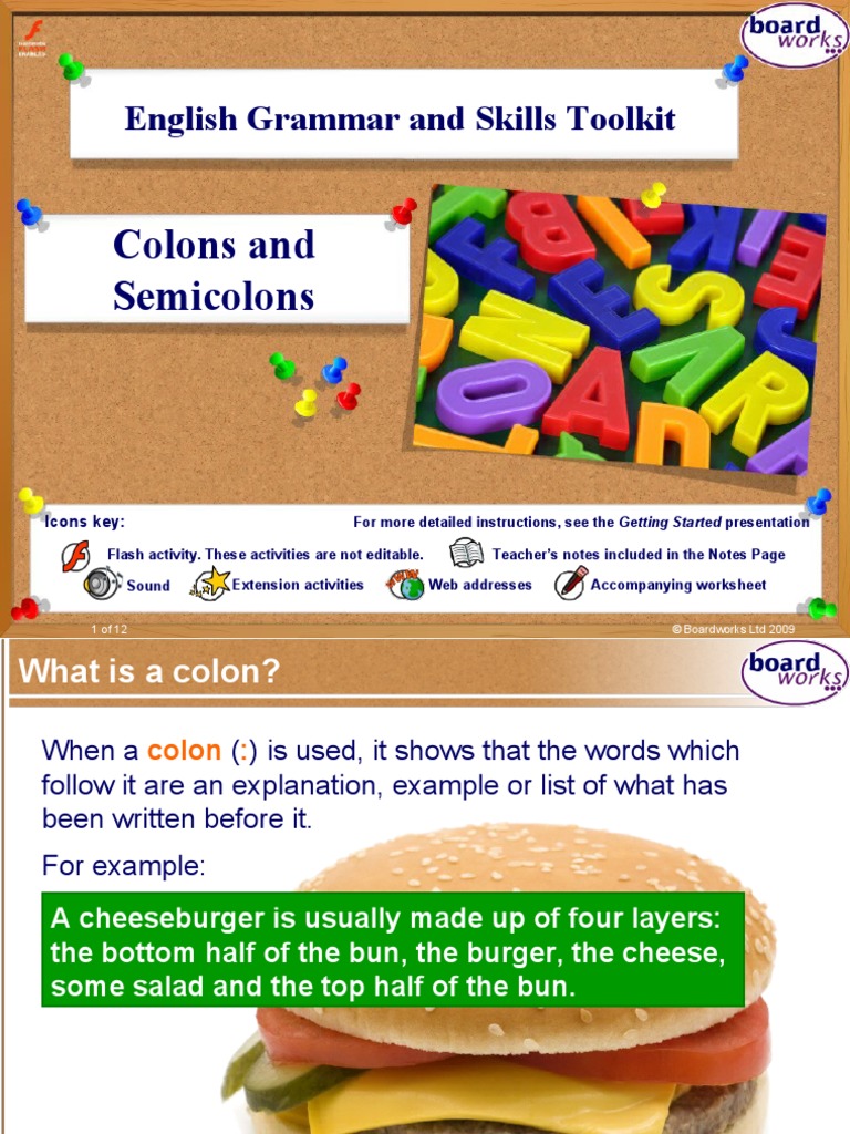 Colons and Semicolons | PDF | Sentence (Linguistics) | Linguistics