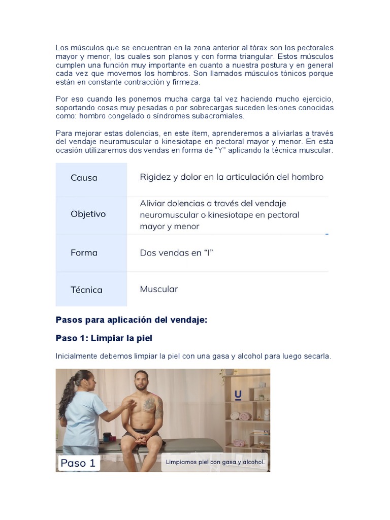 Curso de Kinesiotape | PDF | Tórax | Hombro Curso de Kinesiotape | PDF | Tórax | Hombro