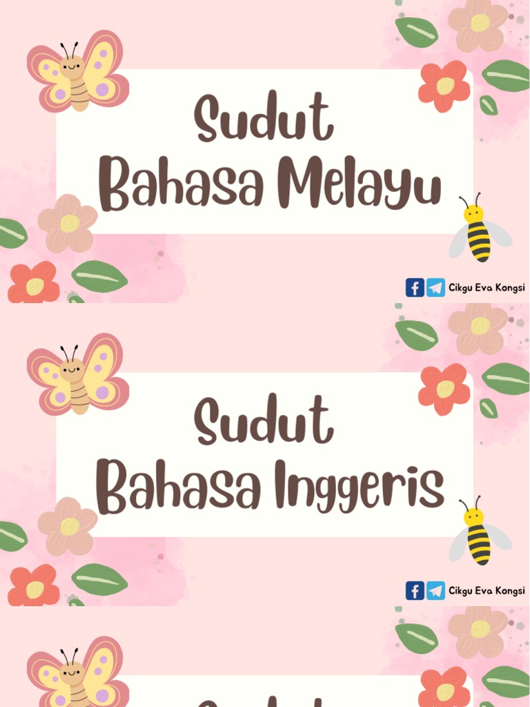 Label Sudut Dalam Kelas Tema Floral by CikguEvaKongsi | PDF